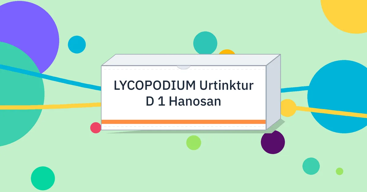 Symbolbild: Packung mit der Aufschrift LYCOPODIUM Urtinktur D 1 Hanosan (PZN 07431720) – Verfügbarkeit und Bezug in Apotheken in Frankfurt am Main