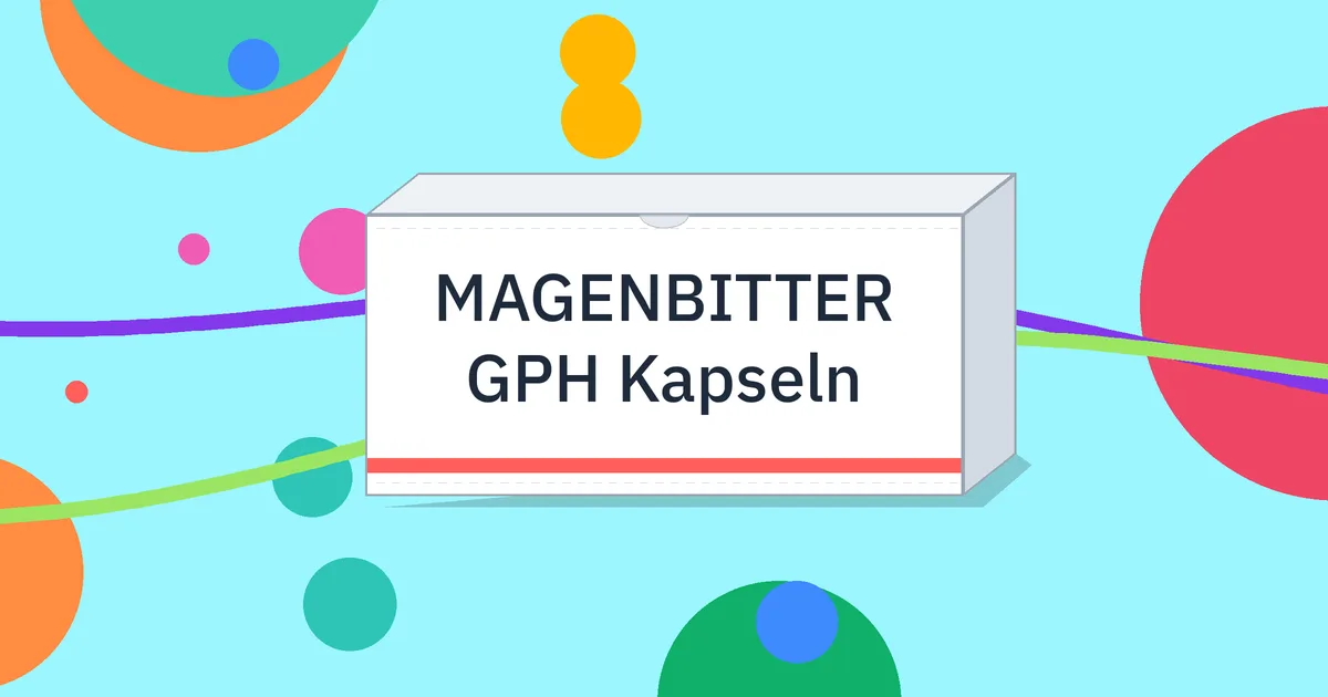 Symbolbild: Packung mit der Aufschrift MAGENBITTER GPH Kapseln (PZN 06414027) – Verfügbarkeit und Bezug in Apotheken in Frankfurt am Main