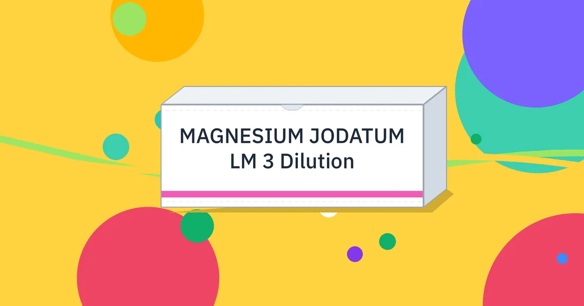 Symbolbild: Packung mit der Aufschrift MAGNESIUM JODATUM LM 3 Dilution (PZN 12937829) – Verfügbarkeit und Bezug in Apotheken in Frankfurt am Main