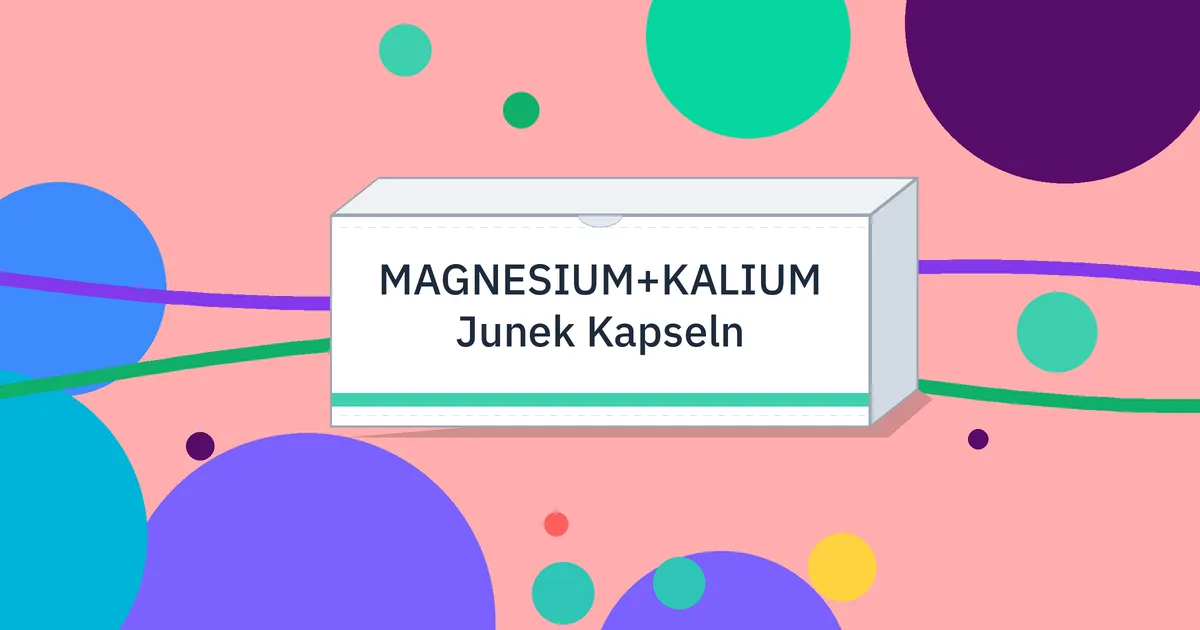Symbolbild: Packung mit der Aufschrift MAGNESIUM+KALIUM Junek Kapseln (PZN 01645070) – Verfügbarkeit und Bezug in Apotheken in Frankfurt am Main