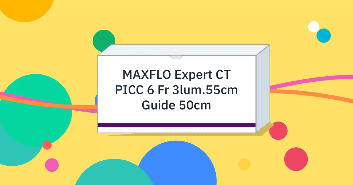 Symbolbild: Packung mit der Aufschrift MAXFLO Expert CT PICC 6 Fr 3lum.55cm Guide 50cm (PZN 15209533) – Verfügbarkeit und Bezug in Apotheken in Frankfurt am Main