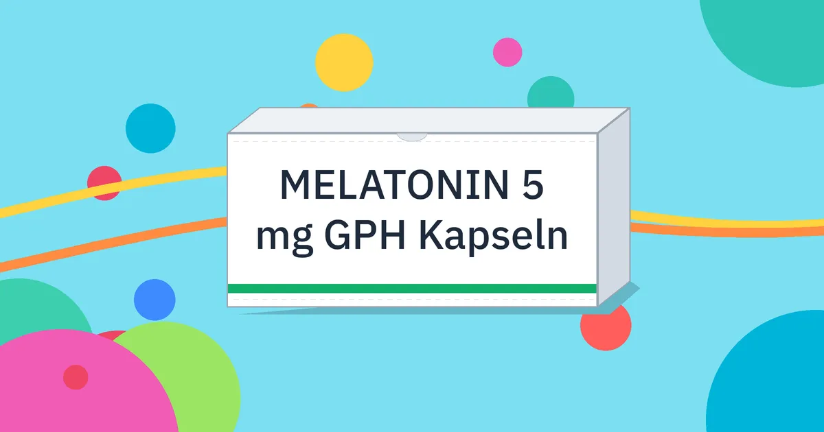 Symbolbild: Packung mit der Aufschrift MELATONIN 5 mg GPH Kapseln (PZN 08450493) – Verfügbarkeit und Bezug in Apotheken in Frankfurt am Main