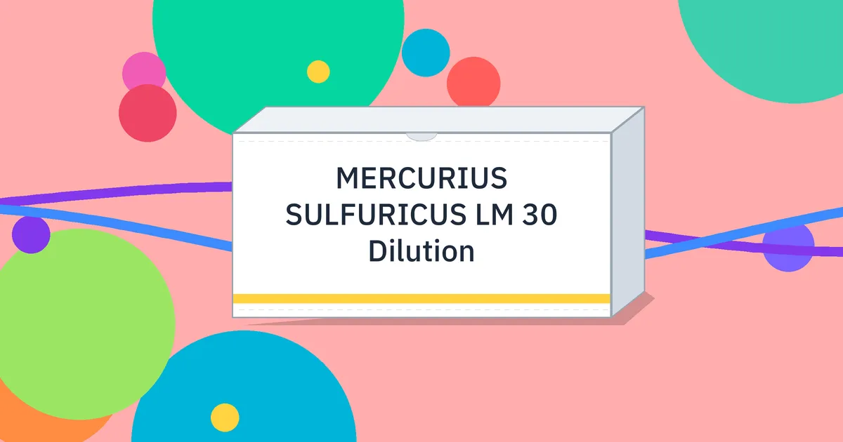 Symbolbild: Packung mit der Aufschrift MERCURIUS SULFURICUS LM 30 Dilution (PZN 12954762) – Verfügbarkeit und Bezug in Apotheken in Frankfurt am Main