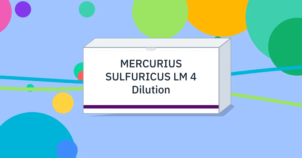Symbolbild: Packung mit der Aufschrift MERCURIUS SULFURICUS LM 4 Dilution (PZN 12954420) – Verfügbarkeit und Bezug in Apotheken in Frankfurt am Main