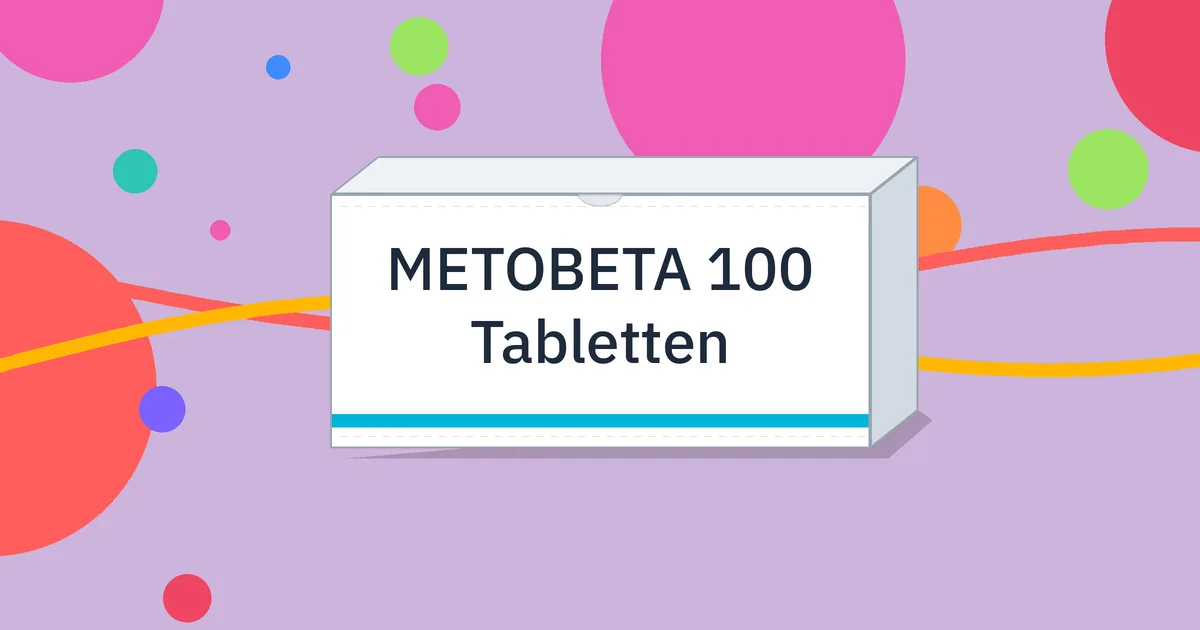 Symbolbild: Packung mit der Aufschrift METOBETA 100 Tabletten (PZN 05895970) – Verfügbarkeit und Bezug in Apotheken in Frankfurt am Main