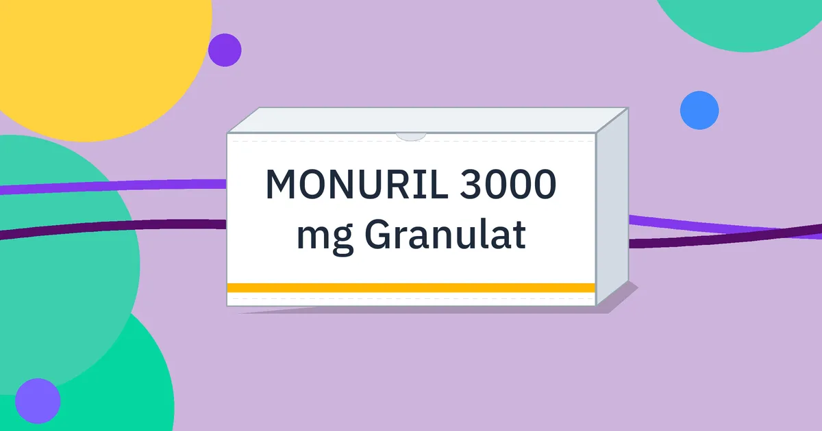 Symbolbild: Packung mit der Aufschrift MONURIL 3000 mg Granulat (PZN 06336882) – Verfügbarkeit und Bezug in Apotheken in Frankfurt am Main