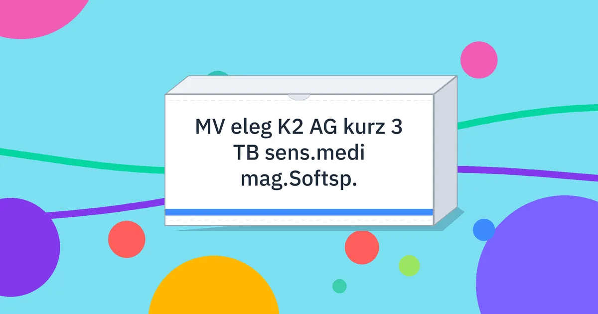 Symbolbild: Packung mit der Aufschrift MV eleg K2 AG kurz 3 TB sens.medi mag.Softsp. (PZN 14636500) – Verfügbarkeit und Bezug in Apotheken in Frankfurt am Main