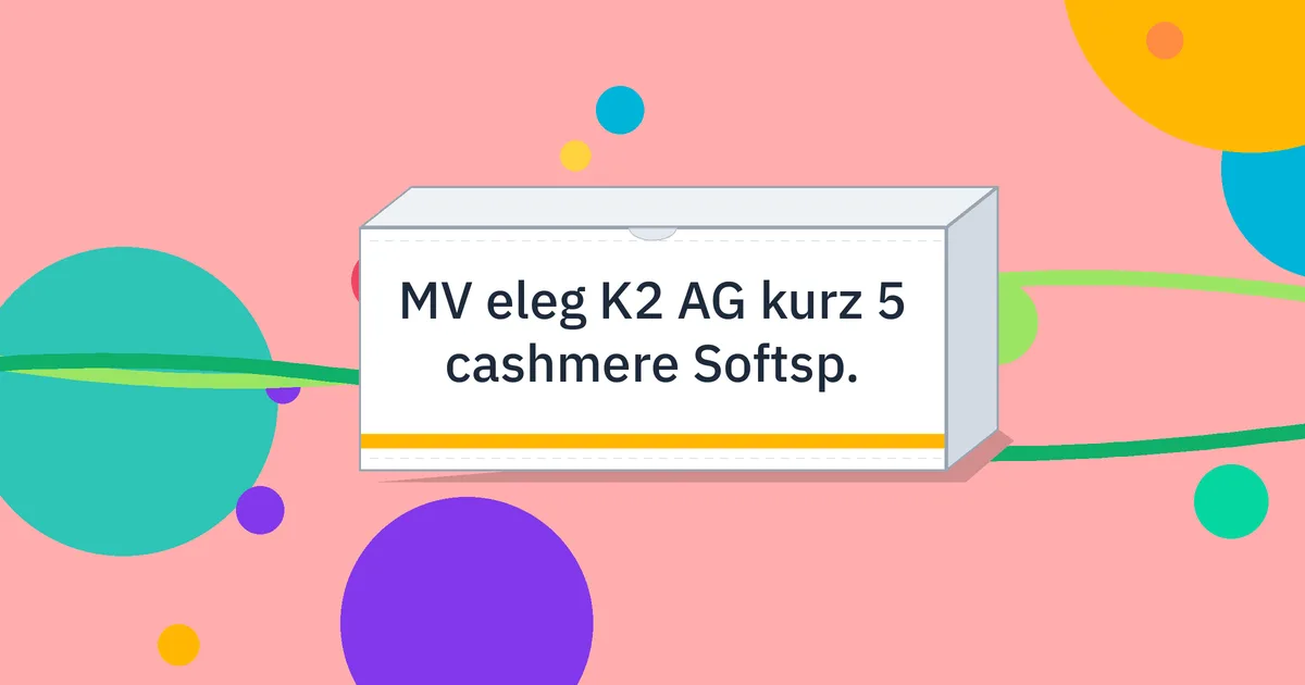 Symbolbild: Packung mit der Aufschrift MV eleg K2 AG kurz 5 cashmere Softsp. (PZN 15284345) – Verfügbarkeit und Bezug in Apotheken in Frankfurt am Main