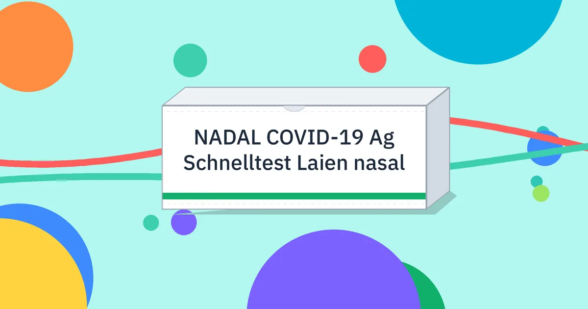 Symbolbild: Packung mit der Aufschrift NADAL COVID-19 Ag Schnelltest Laien nasal (PZN 19192516) – Verfügbarkeit und Bezug in Apotheken in Frankfurt am Main