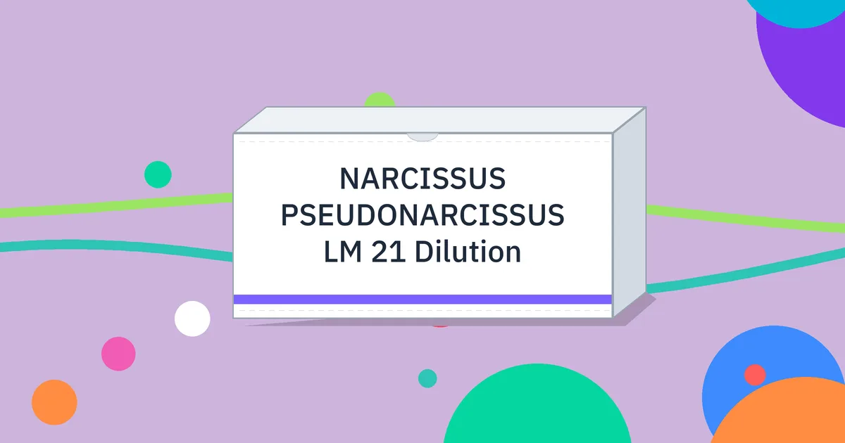 Symbolbild: Packung mit der Aufschrift NARCISSUS PSEUDONARCISSUS LM 21 Dilution (PZN 13615950) – Verfügbarkeit und Bezug in Apotheken in Frankfurt am Main