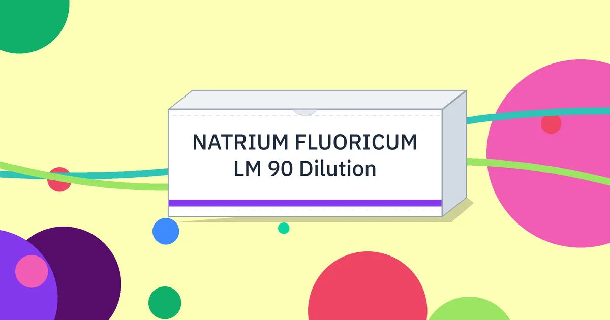 Symbolbild: Packung mit der Aufschrift NATRIUM FLUORICUM LM 90 Dilution (PZN 12962767) – Verfügbarkeit und Bezug in Apotheken in Frankfurt am Main