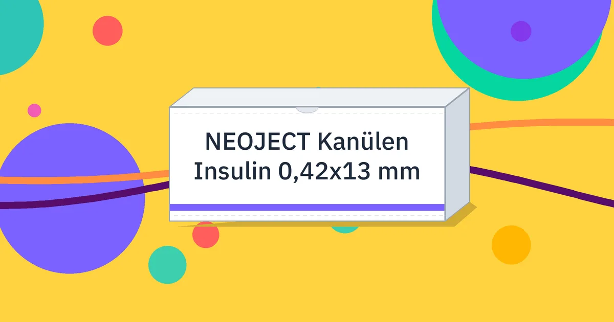 Symbolbild: Packung mit der Aufschrift NEOJECT Kanülen Insulin 0,42x13 mm (PZN 00345182) – Verfügbarkeit und Bezug in Apotheken in Frankfurt am Main