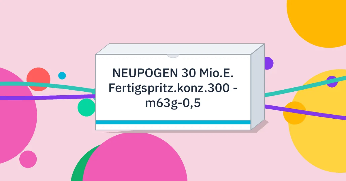 Symbolbild: Packung mit der Aufschrift NEUPOGEN 30 Mio.E. Fertigspritz.konz.300 -m63g-0,5 (PZN 05994005) – Verfügbarkeit und Bezug in Apotheken in Frankfurt am Main