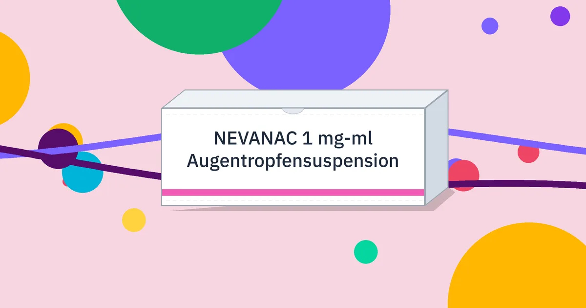 Symbolbild: Packung mit der Aufschrift NEVANAC 1 mg-ml Augentropfensuspension (PZN 10217025) – Verfügbarkeit und Bezug in Apotheken in Frankfurt am Main