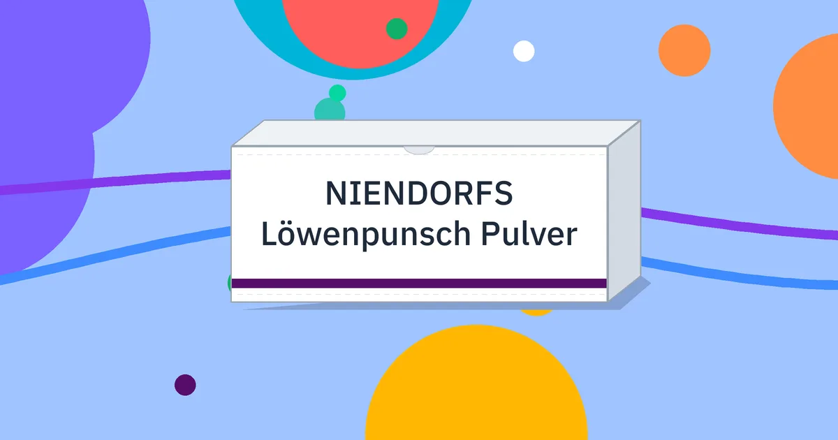 Symbolbild: Packung mit der Aufschrift NIENDORFS Löwenpunsch Pulver (PZN 06117737) – Verfügbarkeit und Bezug in Apotheken in Frankfurt am Main