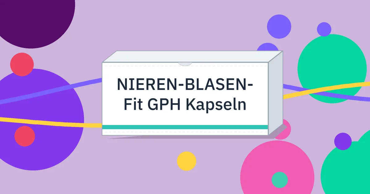 Symbolbild: Packung mit der Aufschrift NIEREN-BLASEN-Fit GPH Kapseln (PZN 06556750) – Verfügbarkeit und Bezug in Apotheken in Frankfurt am Main