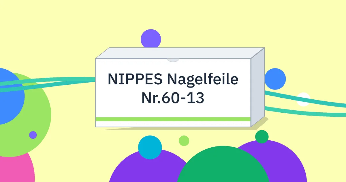 Symbolbild: Packung mit der Aufschrift NIPPES Nagelfeile Nr.60-13 (PZN 07615242) – Verfügbarkeit und Bezug in Apotheken in Frankfurt am Main