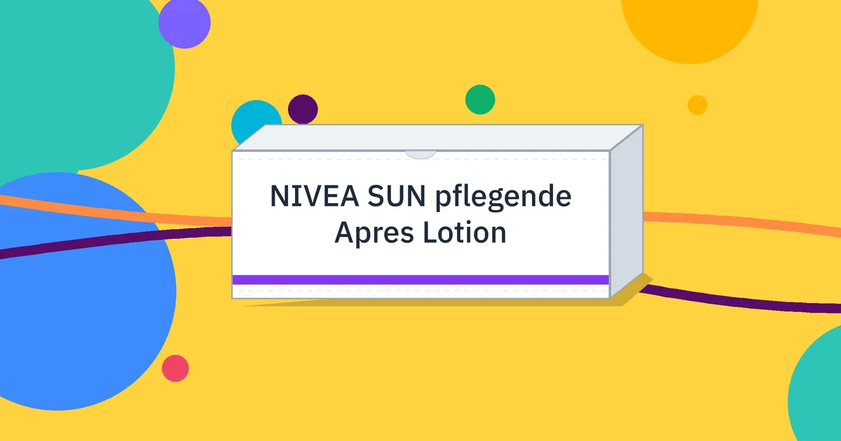 Symbolbild: Packung mit der Aufschrift NIVEA SUN pflegende Apres Lotion (PZN 11327129) – Verfügbarkeit und Bezug in Apotheken in Frankfurt am Main