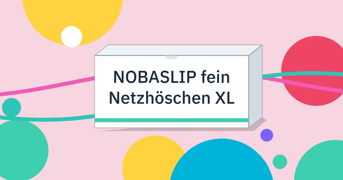 Symbolbild: Packung mit der Aufschrift NOBASLIP fein Netzhöschen XL (PZN 16259504) – Verfügbarkeit und Bezug in Apotheken in Frankfurt am Main