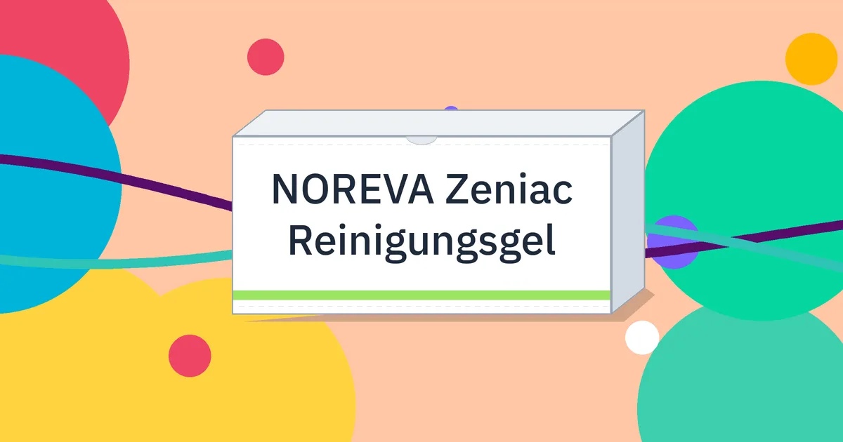 Symbolbild: Packung mit der Aufschrift NOREVA Zeniac Reinigungsgel (PZN 10317732) – Verfügbarkeit und Bezug in Apotheken in Frankfurt am Main