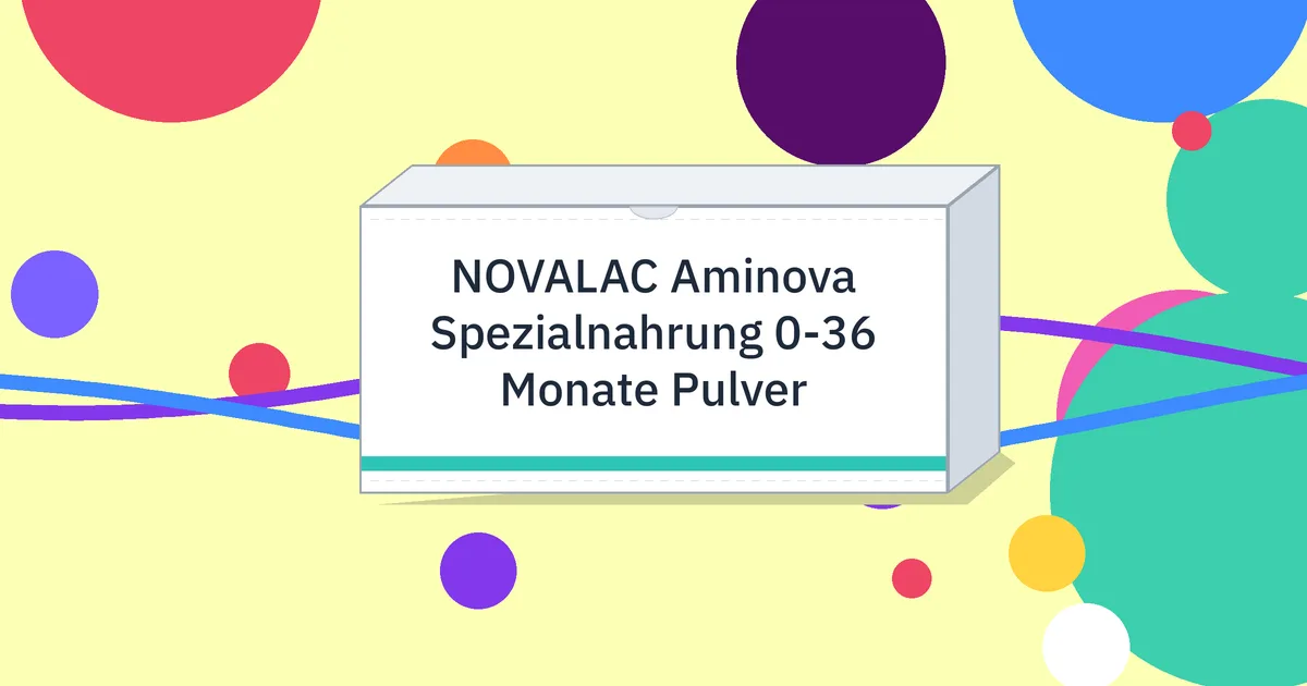 Symbolbild: Packung mit der Aufschrift NOVALAC Aminova Spezialnahrung 0-36 Monate Pulver (PZN 19926119) – Verfügbarkeit und Bezug in Apotheken in Frankfurt am Main