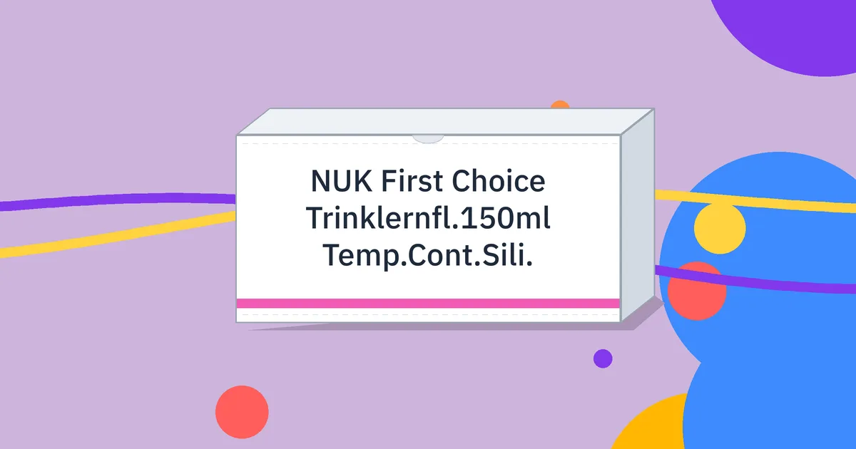 Symbolbild: Packung mit der Aufschrift NUK First Choice Trinklernfl.150ml Temp.Cont.Sili. (PZN 16855063) – Verfügbarkeit und Bezug in Apotheken in Frankfurt am Main