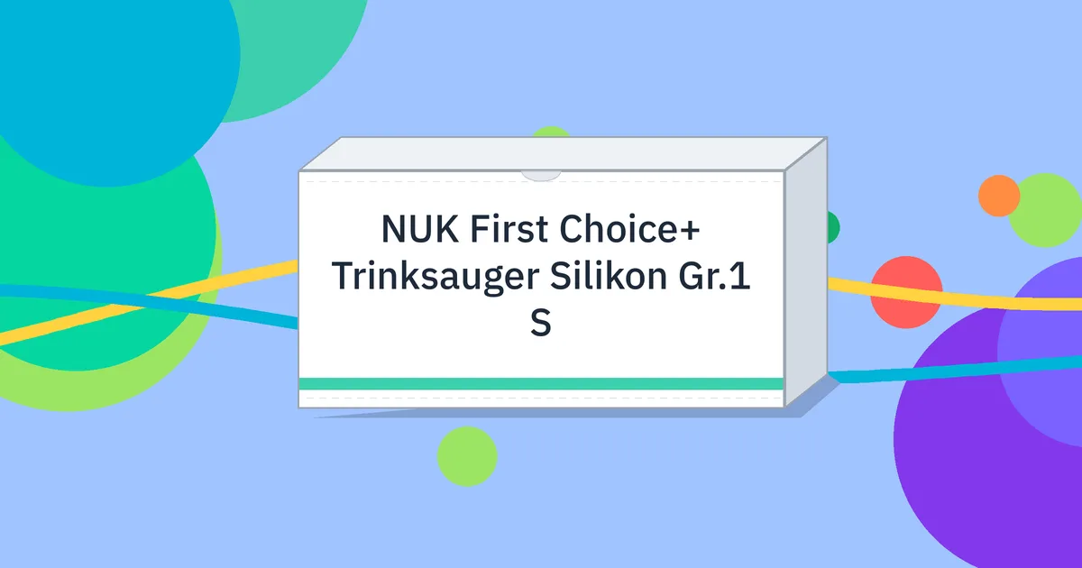 Symbolbild: Packung mit der Aufschrift NUK First Choice+ Trinksauger Silikon Gr.1 S (PZN 09121521) – Verfügbarkeit und Bezug in Apotheken in Frankfurt am Main