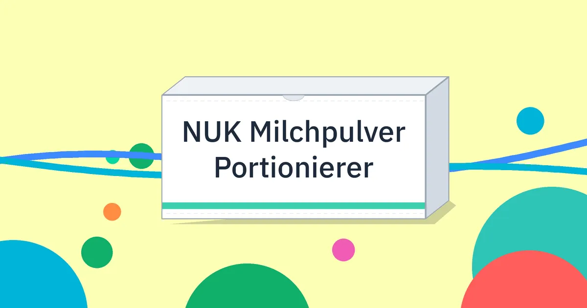 Symbolbild: Packung mit der Aufschrift NUK Milchpulver Portionierer (PZN 07646627) – Verfügbarkeit und Bezug in Apotheken in Frankfurt am Main