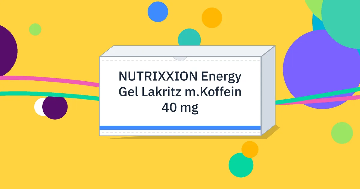 Symbolbild: Packung mit der Aufschrift NUTRIXXION Energy Gel Lakritz m.Koffein 40 mg (PZN 14212906) – Verfügbarkeit und Bezug in Apotheken in Frankfurt am Main
