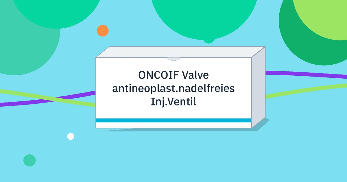 Symbolbild: Packung mit der Aufschrift ONCOIF Valve antineoplast.nadelfreies Inj.Ventil (PZN 19466445) – Verfügbarkeit und Bezug in Apotheken in Frankfurt am Main