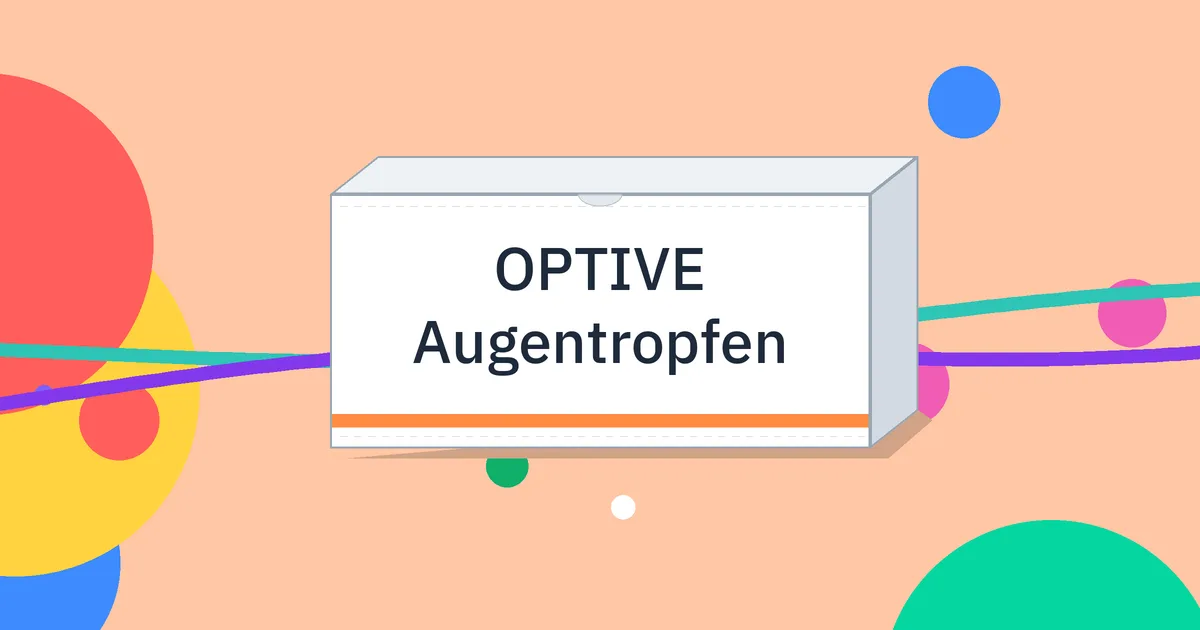 Symbolbild: Packung mit der Aufschrift OPTIVE Augentropfen (PZN 01909178) – Verfügbarkeit und Bezug in Apotheken in Frankfurt am Main