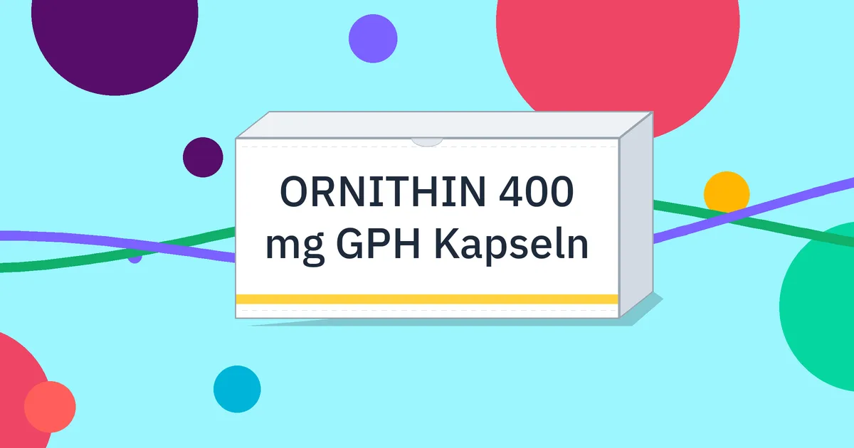 Symbolbild: Packung mit der Aufschrift ORNITHIN 400 mg GPH Kapseln (PZN 09377700) – Verfügbarkeit und Bezug in Apotheken in Frankfurt am Main
