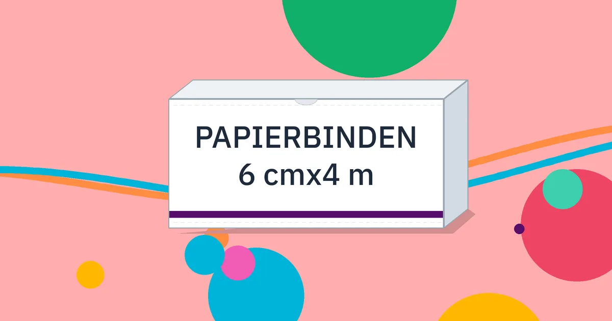 Symbolbild: Packung mit der Aufschrift PAPIERBINDEN 6 cmx4 m (PZN 07096925) – Verfügbarkeit und Bezug in Apotheken in Frankfurt am Main