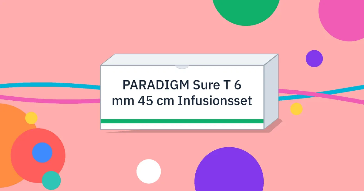 Symbolbild: Packung mit der Aufschrift PARADIGM Sure T 6 mm 45 cm Infusionsset (PZN 14324410) – Verfügbarkeit und Bezug in Apotheken in Frankfurt am Main