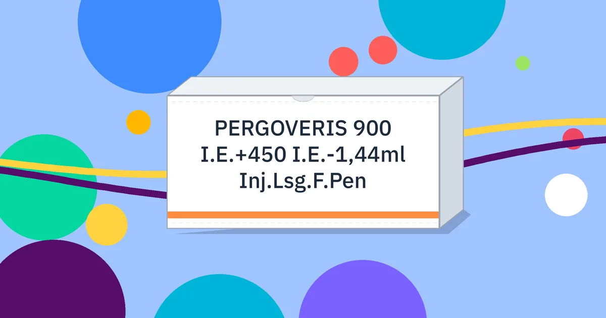 Symbolbild: Packung mit der Aufschrift PERGOVERIS 900 I.E.+450 I.E.-1,44ml Inj.Lsg.F.Pen (PZN 19123461) – Verfügbarkeit und Bezug in Apotheken in Frankfurt am Main