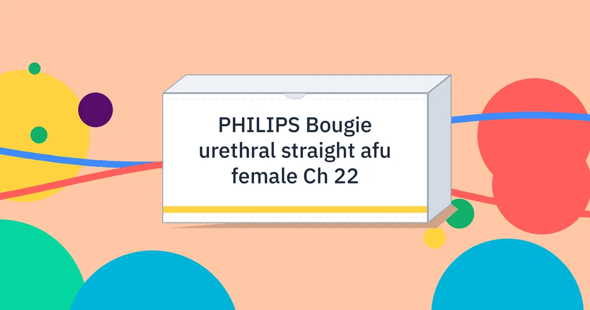 Symbolbild: Packung mit der Aufschrift PHILIPS Bougie urethral straight afu female Ch 22 (PZN 18188665) – Verfügbarkeit und Bezug in Apotheken in Frankfurt am Main