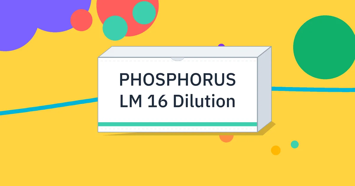 Symbolbild: Packung mit der Aufschrift PHOSPHORUS LM 16 Dilution (PZN 13034070) – Verfügbarkeit und Bezug in Apotheken in Frankfurt am Main