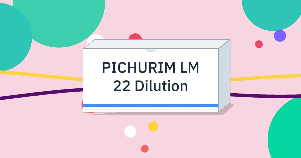 Symbolbild: Packung mit der Aufschrift PICHURIM LM 22 Dilution (PZN 13641249) – Verfügbarkeit und Bezug in Apotheken in Frankfurt am Main