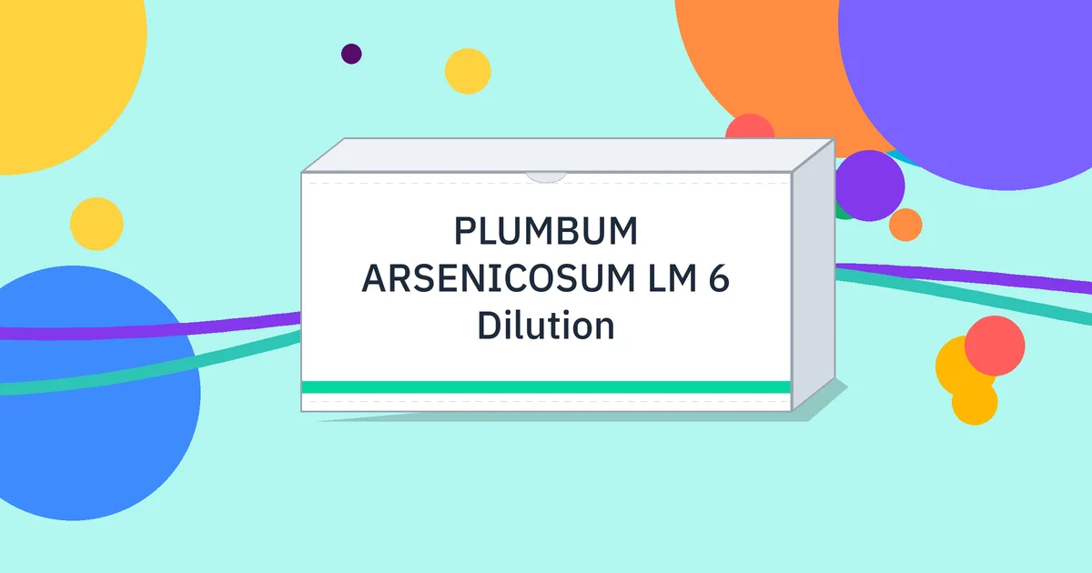 Symbolbild: Packung mit der Aufschrift PLUMBUM ARSENICOSUM LM 6 Dilution (PZN 13039222) – Verfügbarkeit und Bezug in Apotheken in Frankfurt am Main