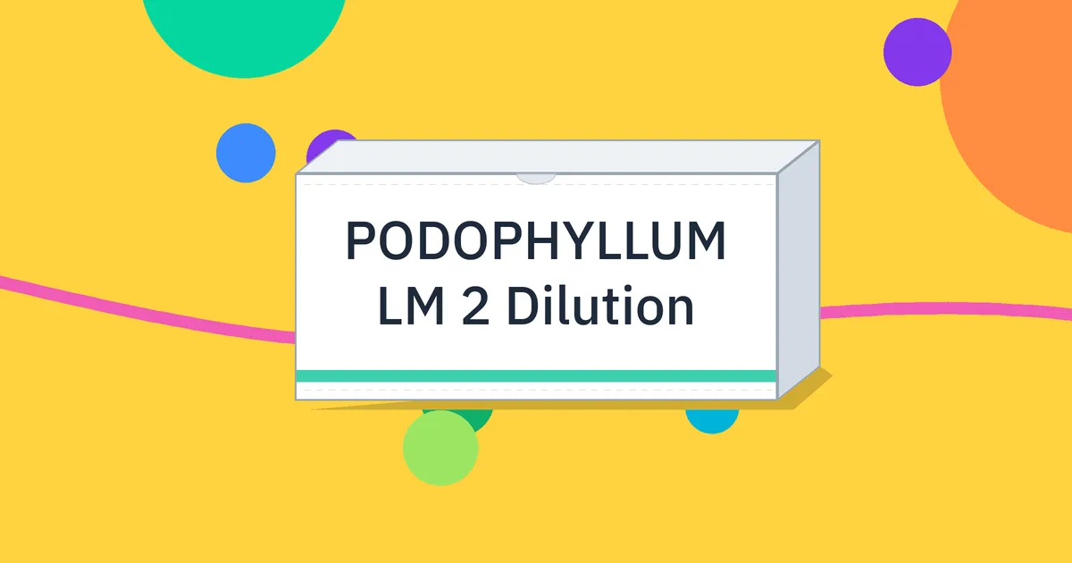 Symbolbild: Packung mit der Aufschrift PODOPHYLLUM LM 2 Dilution (PZN 13042833) – Verfügbarkeit und Bezug in Apotheken in Frankfurt am Main