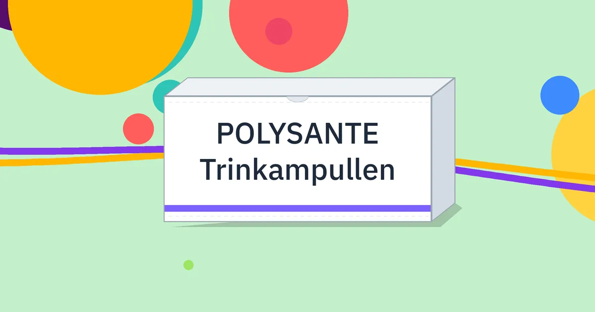 Symbolbild: Packung mit der Aufschrift POLYSANTE Trinkampullen (PZN 16528022) – Verfügbarkeit und Bezug in Apotheken in Frankfurt am Main