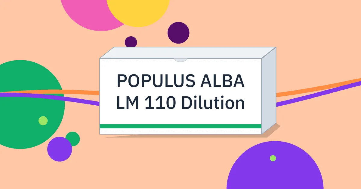 Symbolbild: Packung mit der Aufschrift POPULUS ALBA LM 110 Dilution (PZN 13664109) – Verfügbarkeit und Bezug in Apotheken in Frankfurt am Main