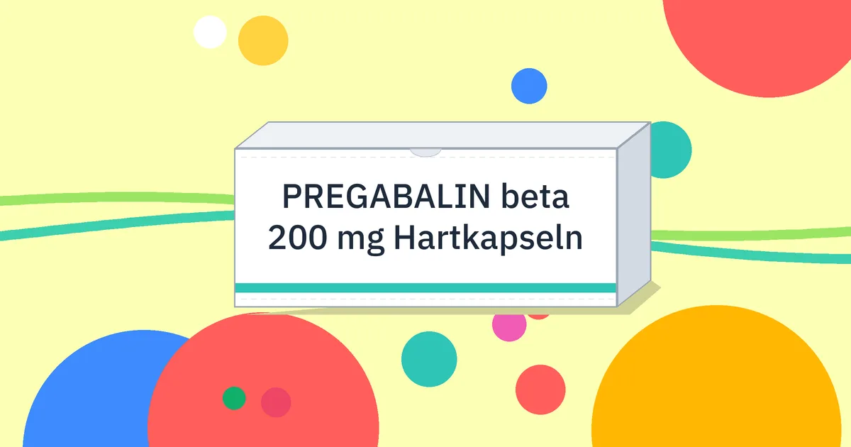 Symbolbild: Packung mit der Aufschrift PREGABALIN beta 200 mg Hartkapseln (PZN 10810622) – Verfügbarkeit und Bezug in Apotheken in Frankfurt am Main