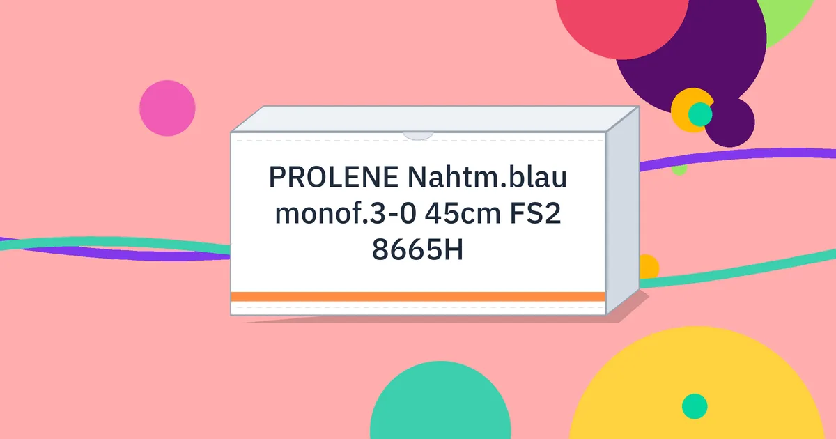 Symbolbild: Packung mit der Aufschrift PROLENE Nahtm.blau monof.3-0 45cm FS2 8665H (PZN 16255222) – Verfügbarkeit und Bezug in Apotheken in Frankfurt am Main