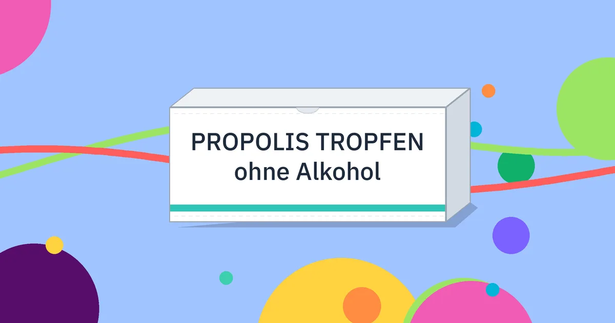 Symbolbild: Packung mit der Aufschrift PROPOLIS TROPFEN ohne Alkohol (PZN 10757595) – Verfügbarkeit und Bezug in Apotheken in Frankfurt am Main