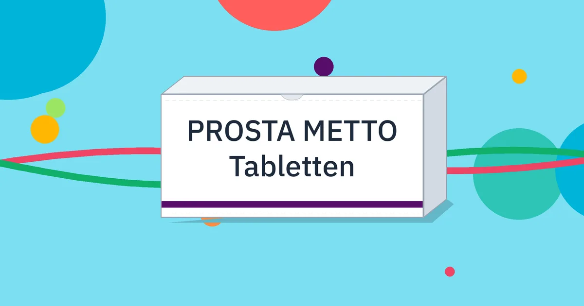 Symbolbild: Packung mit der Aufschrift PROSTA METTO Tabletten (PZN 00800083) – Verfügbarkeit und Bezug in Apotheken in Frankfurt am Main