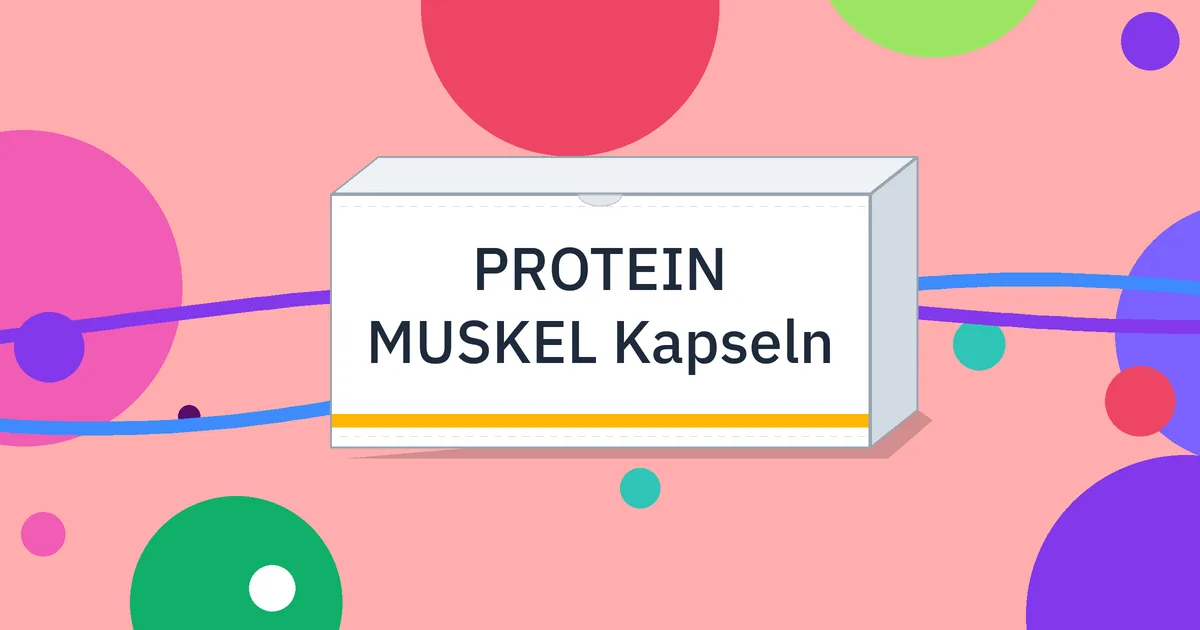 Symbolbild: Packung mit der Aufschrift PROTEIN MUSKEL Kapseln (PZN 18371814) – Verfügbarkeit und Bezug in Apotheken in Frankfurt am Main