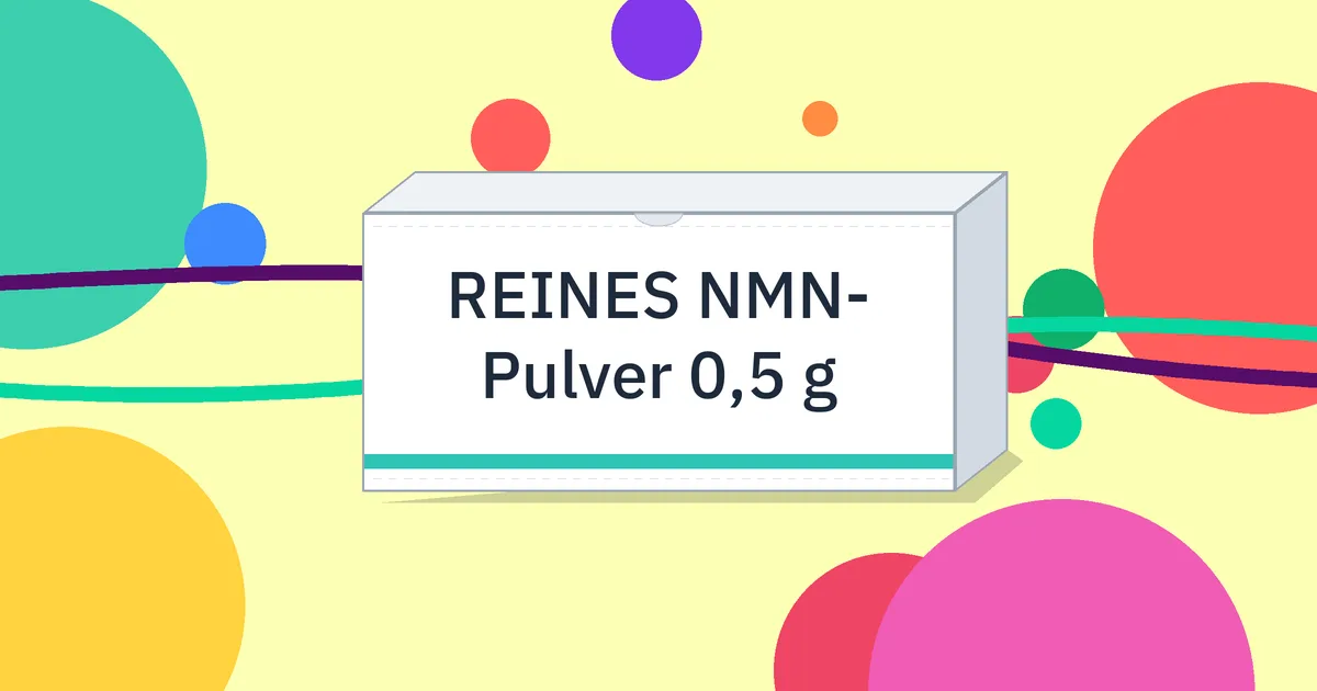 Symbolbild: Packung mit der Aufschrift REINES NMN-Pulver 0,5 g (PZN 19386344) – Verfügbarkeit und Bezug in Apotheken in Frankfurt am Main