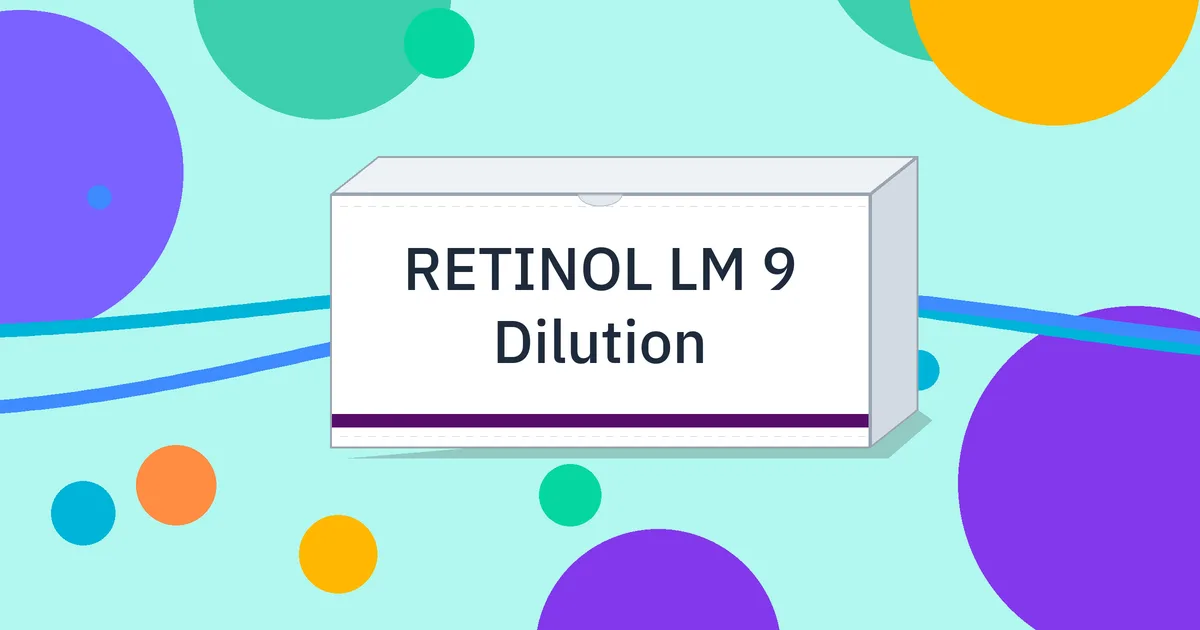 Symbolbild: Packung mit der Aufschrift RETINOL LM 9 Dilution (PZN 13047569) – Verfügbarkeit und Bezug in Apotheken in Frankfurt am Main
