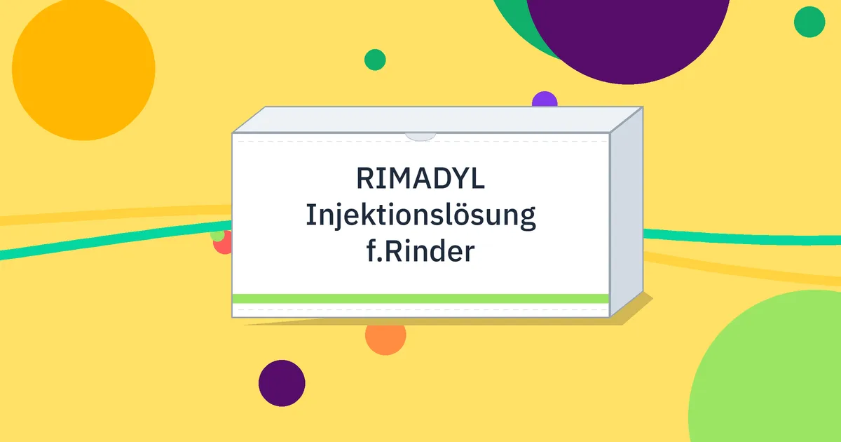 Symbolbild: Packung mit der Aufschrift RIMADYL Injektionslösung f.Rinder (PZN 03935116) – Verfügbarkeit und Bezug in Apotheken in Frankfurt am Main